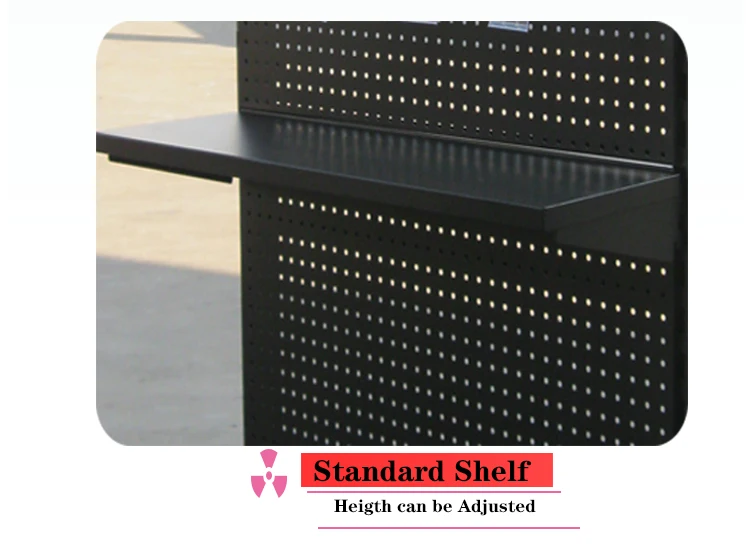 Custom Retail Store Metal Pegboard Expositor Display Stand