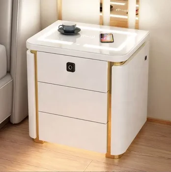 New Smart Wireless Charger Nightstand Side Table Bedroom Furniture ...