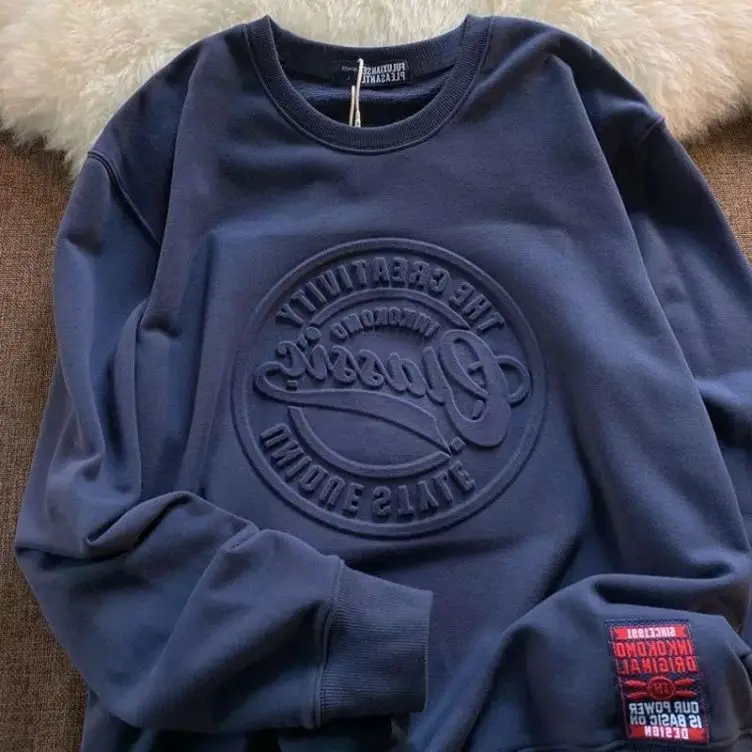 Custom OEM 3D Printing Embossed Hoodie - Heavyweight Men's Sweatshirt