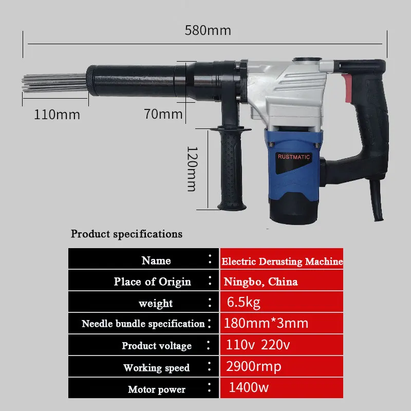 Impa 591202 Marine Deck Electric Rust Remover,Electric Rust Removal Gun ...
