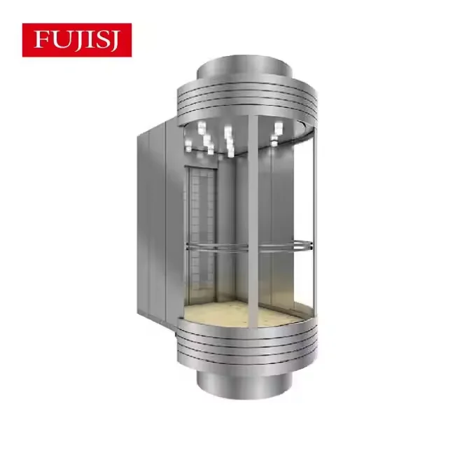 FUJI Panoramic round elevator with internal lifts for houses glass ...
