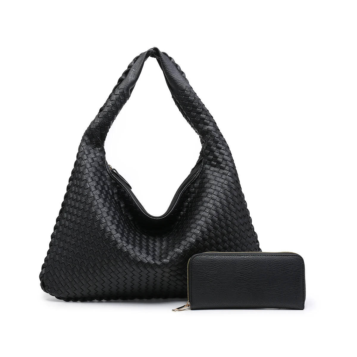 Shop Our Newest Women's Fall Vegan Leather Weave Hobo Bag