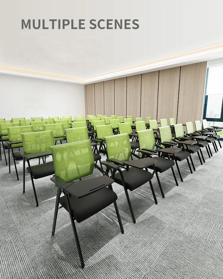 Ergonomic Fabric Conference Room Folding Chairs - Stackable & Foldable