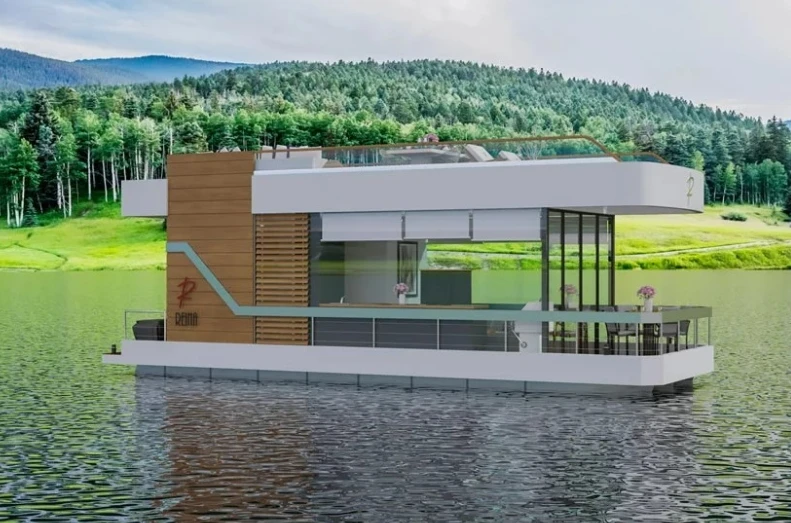 20ft Aluminum Water Floating Pontoon House Boat Prefab Container Hotel ...