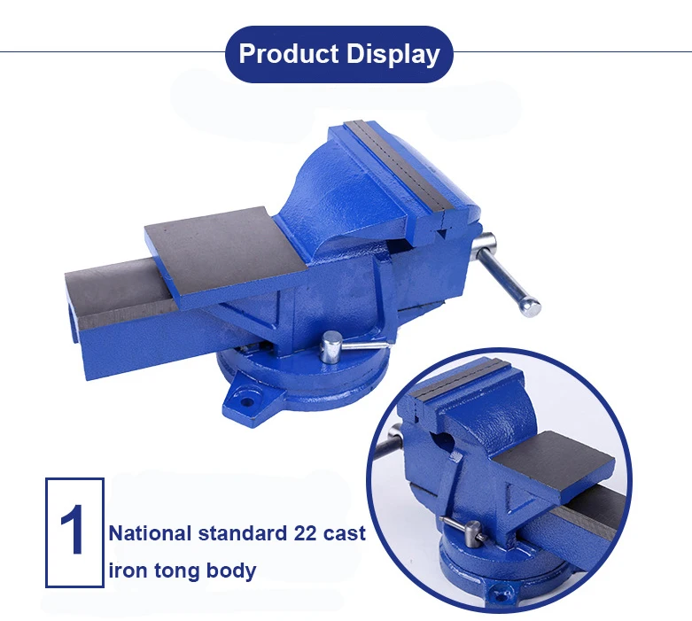 3/4/5/6/8/10 Inch Cast Iron Bench Vise - Precision & Durability