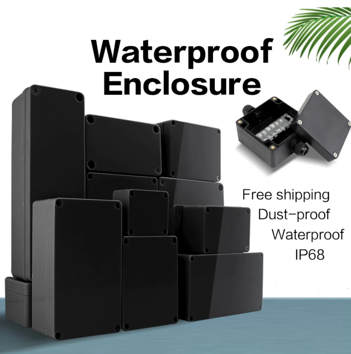 Black Junction Box - IP65 Waterproof Electrical Enclosure