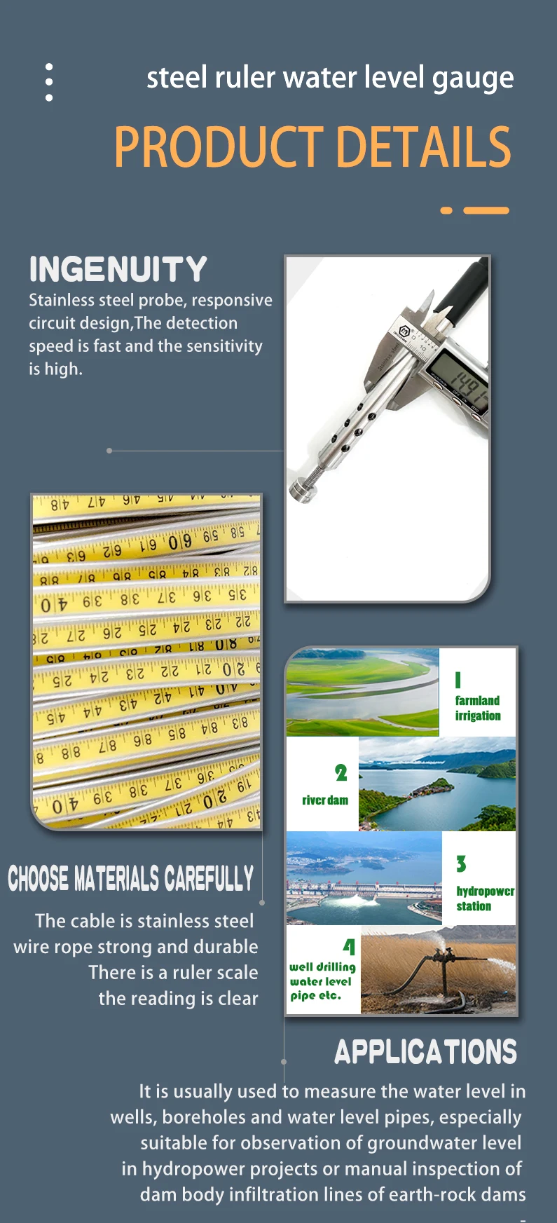 Settling Meter Water Level Measuring Instrument Essential Level ...