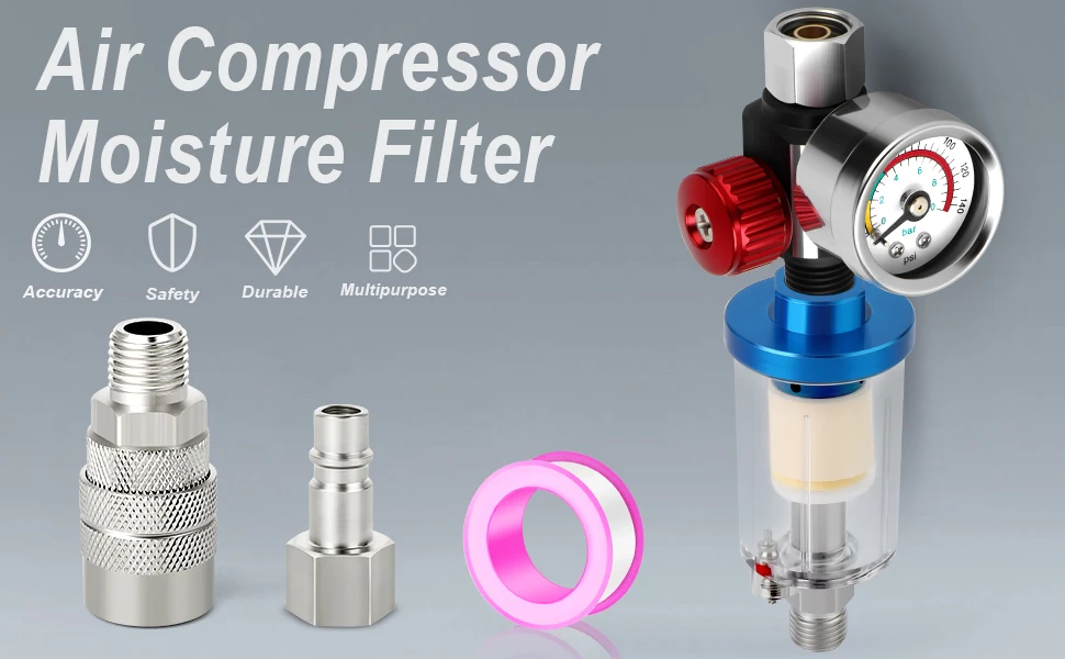 Air Compressor Moisture Filter,Airbrush Filter Moisture Separator,1/4 ...
