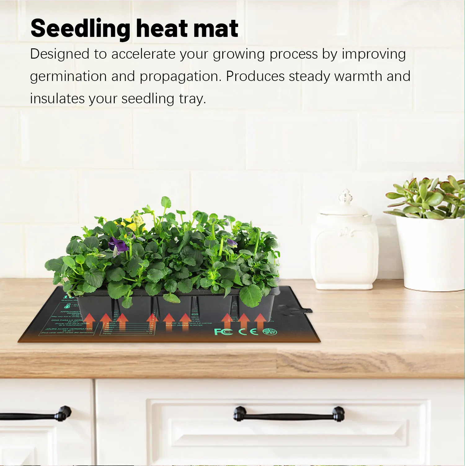 10*20 Garden Seed Germination Propagation Flower Starter Tray Heated US ...