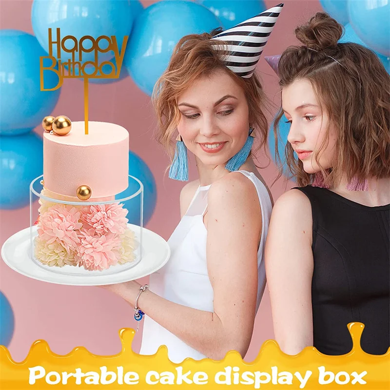 Cake Edge Smoother Scraper Baking Tools Round Clear Acrylic Fillable ...