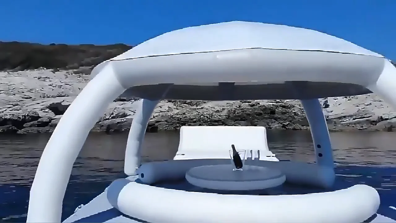 2024 New Summer Waterfloating Row Floating Bed Pool Yacht Inflatable ...