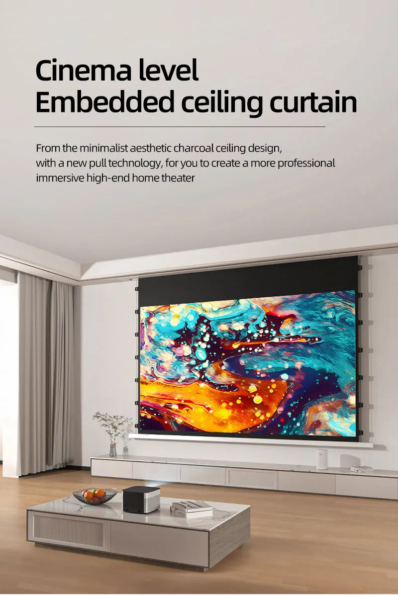 120inch150inch Tab Tensioned Projection Screen Motorized Projection ...