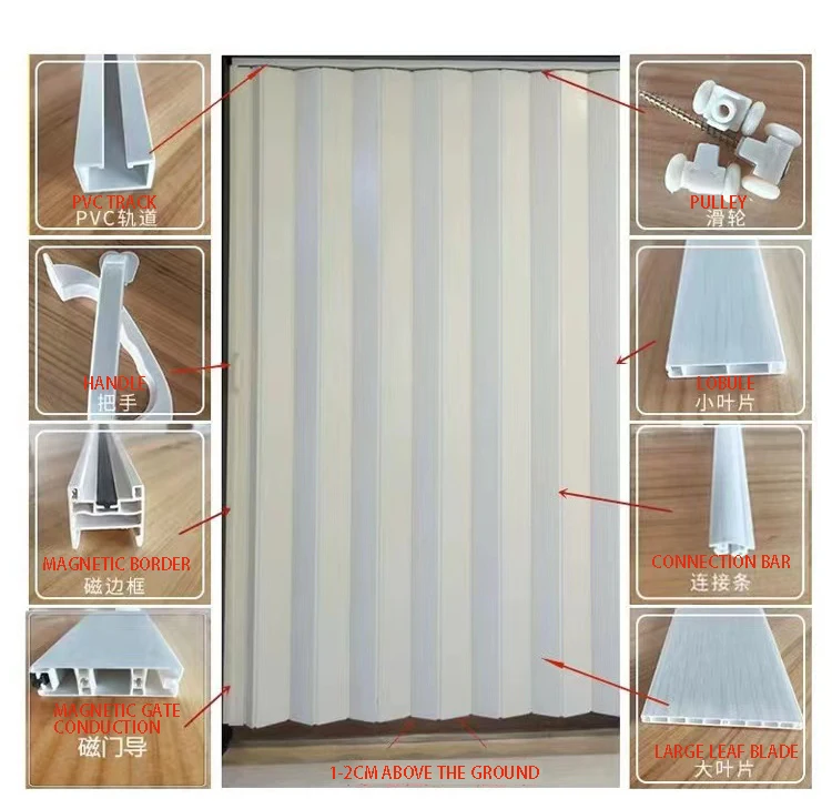 Exterior Partition Bathroom Pvc Folding Sliding Bifold Door Room Panel ...