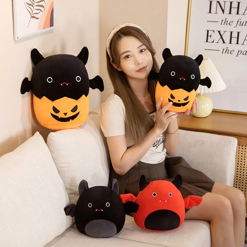 Dark Series Plush Bat Toy Pentacle Moon Bat Pumpkin Doll Stuffed Gothic ...