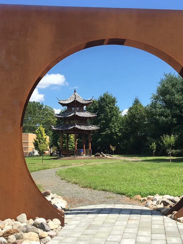 Garden Moongate - Rusty Corten Steel Arch for Sale