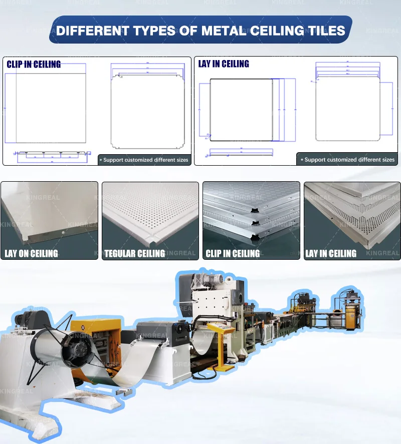 2026 KINGREAL False Ceiling T Grid Making Machine Cross T Grid Main Tee ...