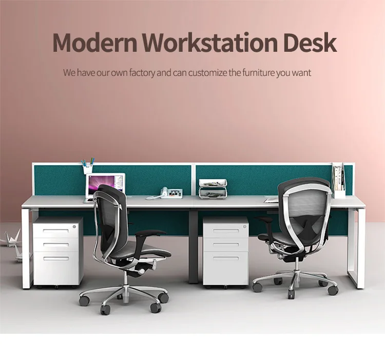 Office Cubicle Partition Work Station Desk 2 4 6 Person Office Computer ...