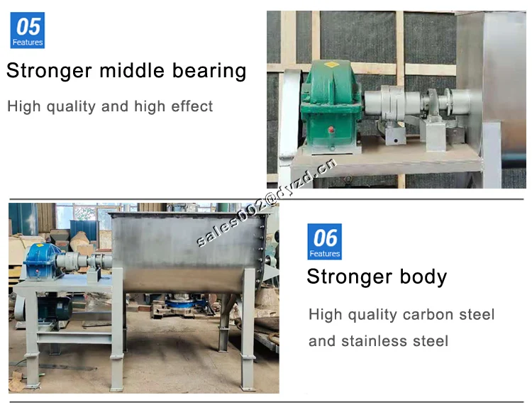 Horizontal Ribbon Blender Soil Traditional Herbs Dry Powder Mixer ...