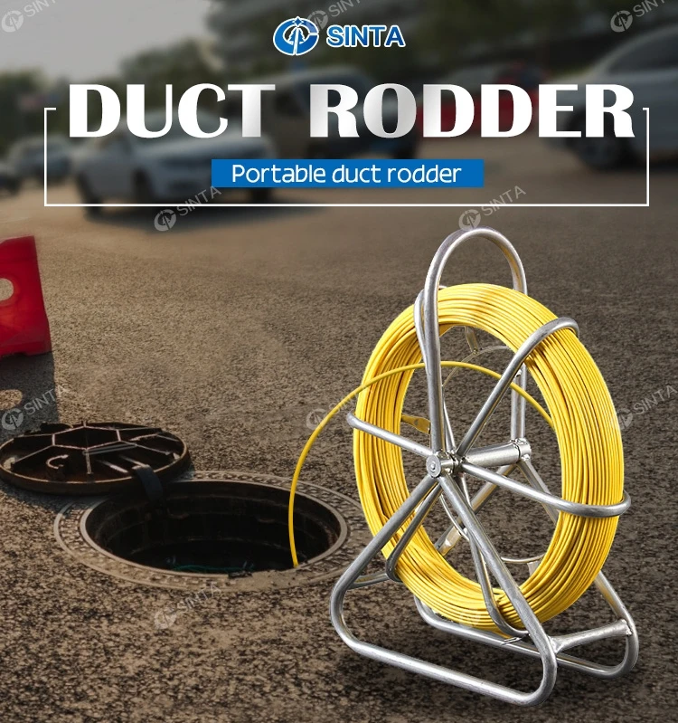 4mm 5mm 6mm Fiberglass Duct Rodder Conduit Snake Rod Push Pull Rodder ...