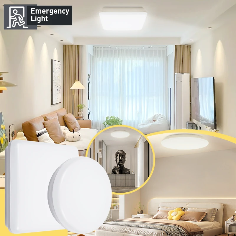 Surface Mounted Motion Sensor Emergency Light 12w Round Square Led ...