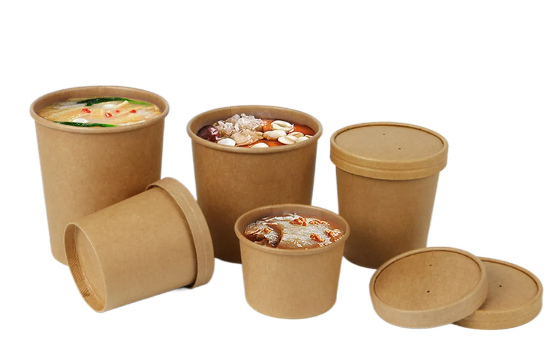 32 Oz Paper Bowl Take Away Food Fruits Snack Sushi Cups Bucket Popcorn ...