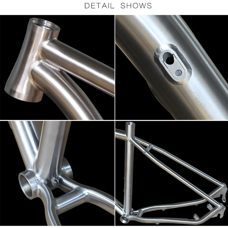 Titanium MTB Frame with Inner Cable Routing - Foldable NO