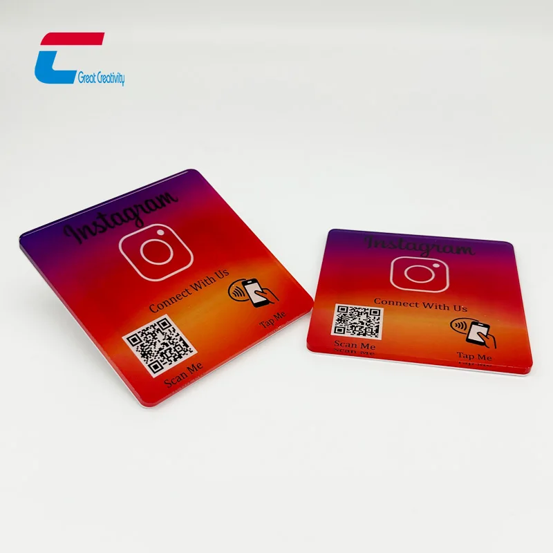 NFC Restaurant Menu Desk Stand QR Code NTAG 213 13.56mhz