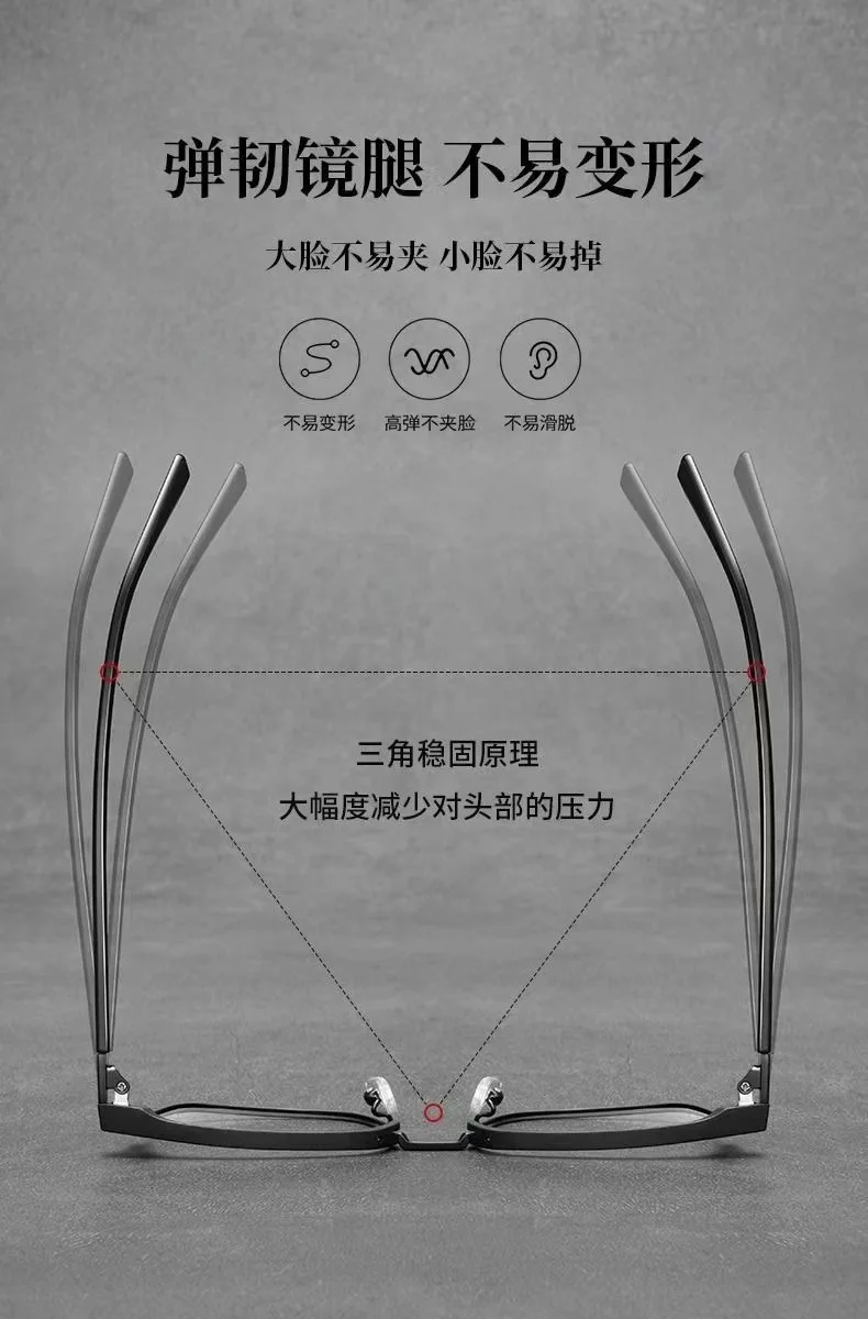 Sven Scum Half-rimmed Myopia Glasses For Students Plano Glasses For ...