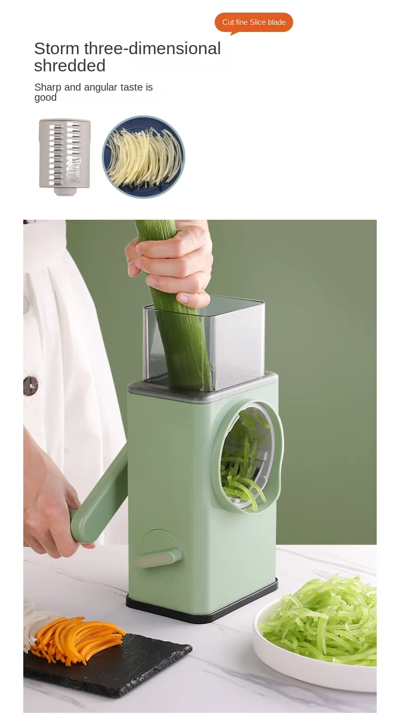 Christmas Gift Multi-function Vegetable Roller Chopper Cutter Square Dicing Shredder Slicer ...