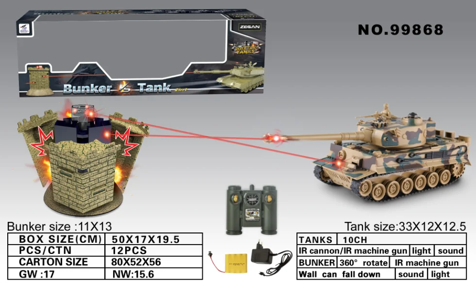 1:28 Remote Control Infrared Sensor Tank Toy And Infrared Sensor ...