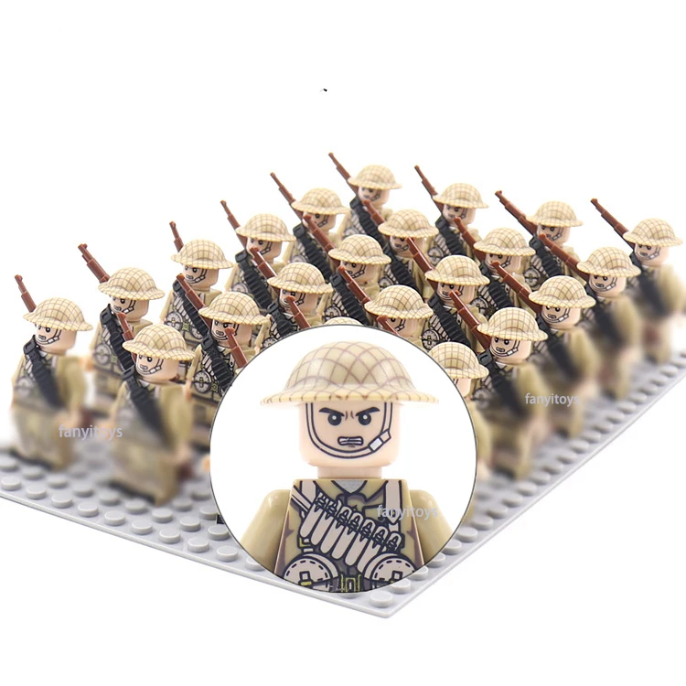 24pcs WW2 Military Mini Soldier Lego Set & Toy Weapons