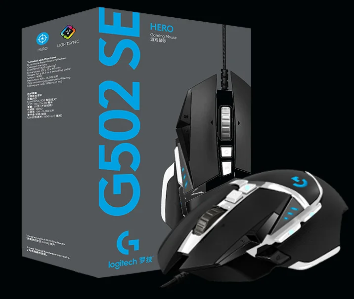 【のタイプ】 Logitech G502se有線ワイヤレスマウスゲーマーlogitechg502ヒーローゲーミングマウス - Buy ...