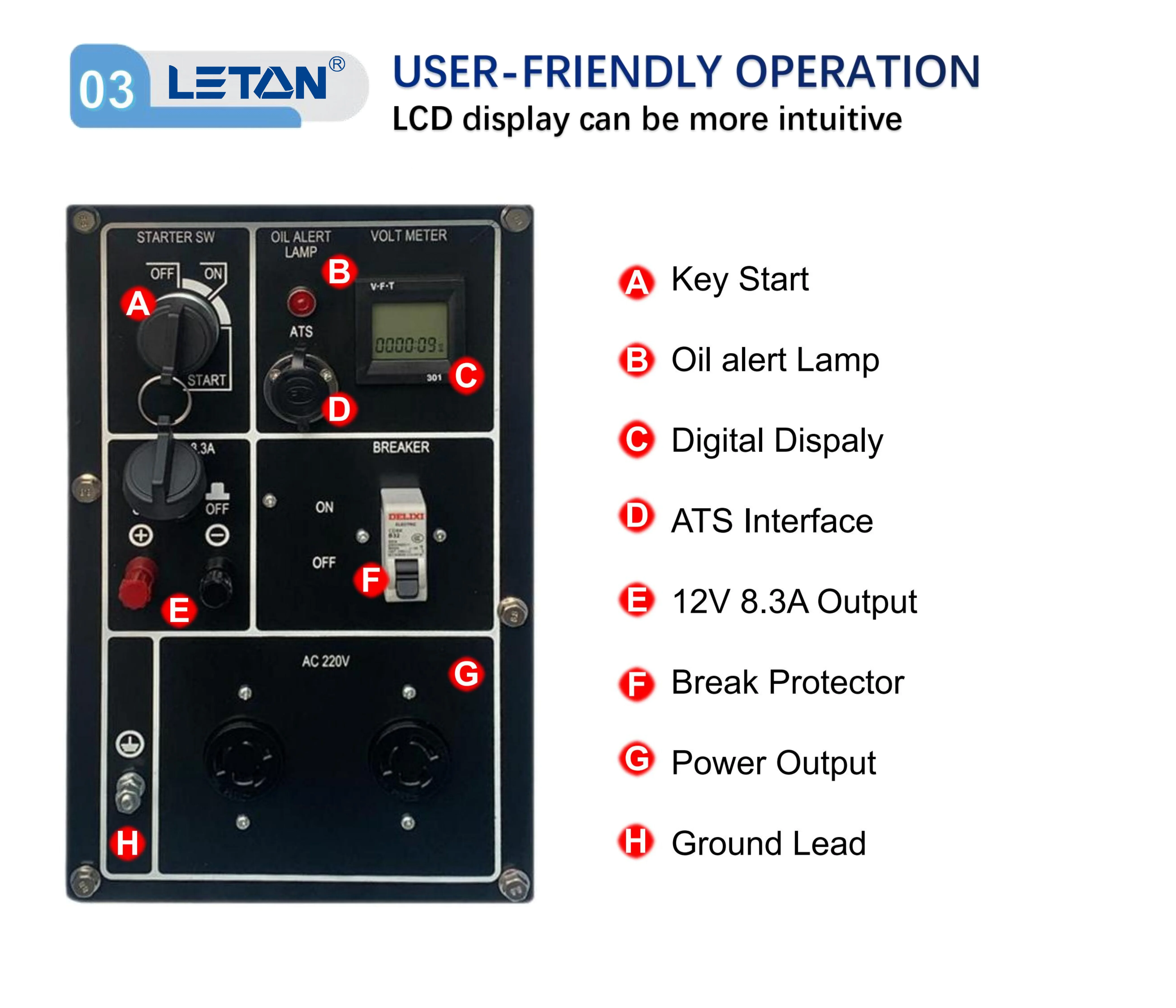 LETON Power Soundproof Home Use Generator - 10kva Silent Diesel