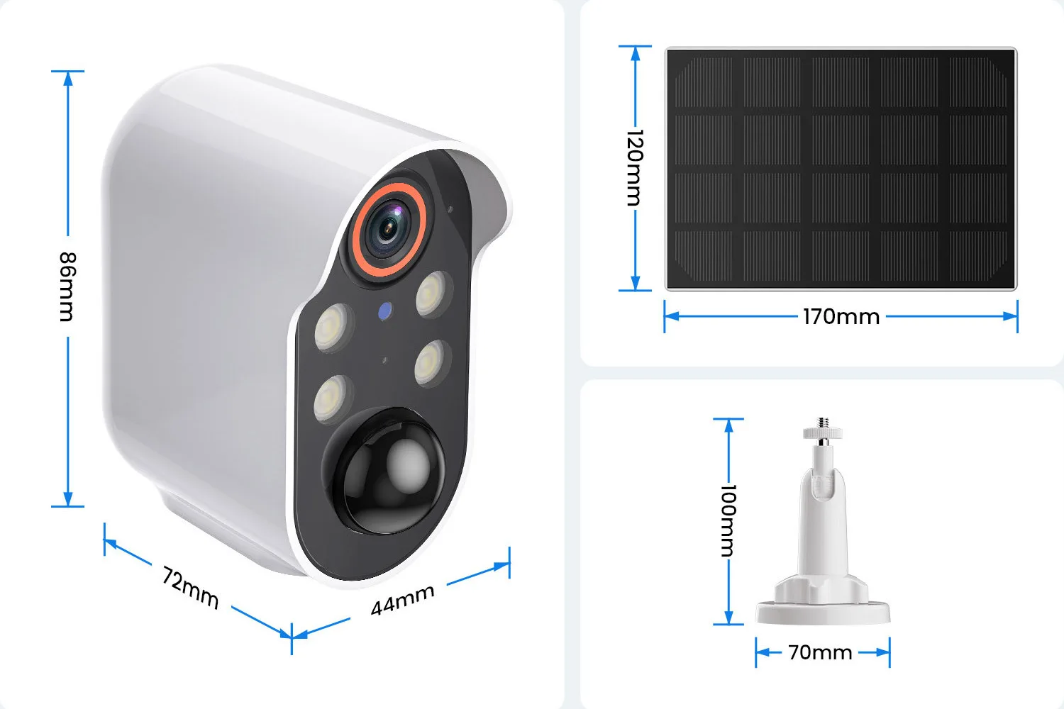 Solar Powered Monitor High-definition Infrared Night Vision Wireless ...