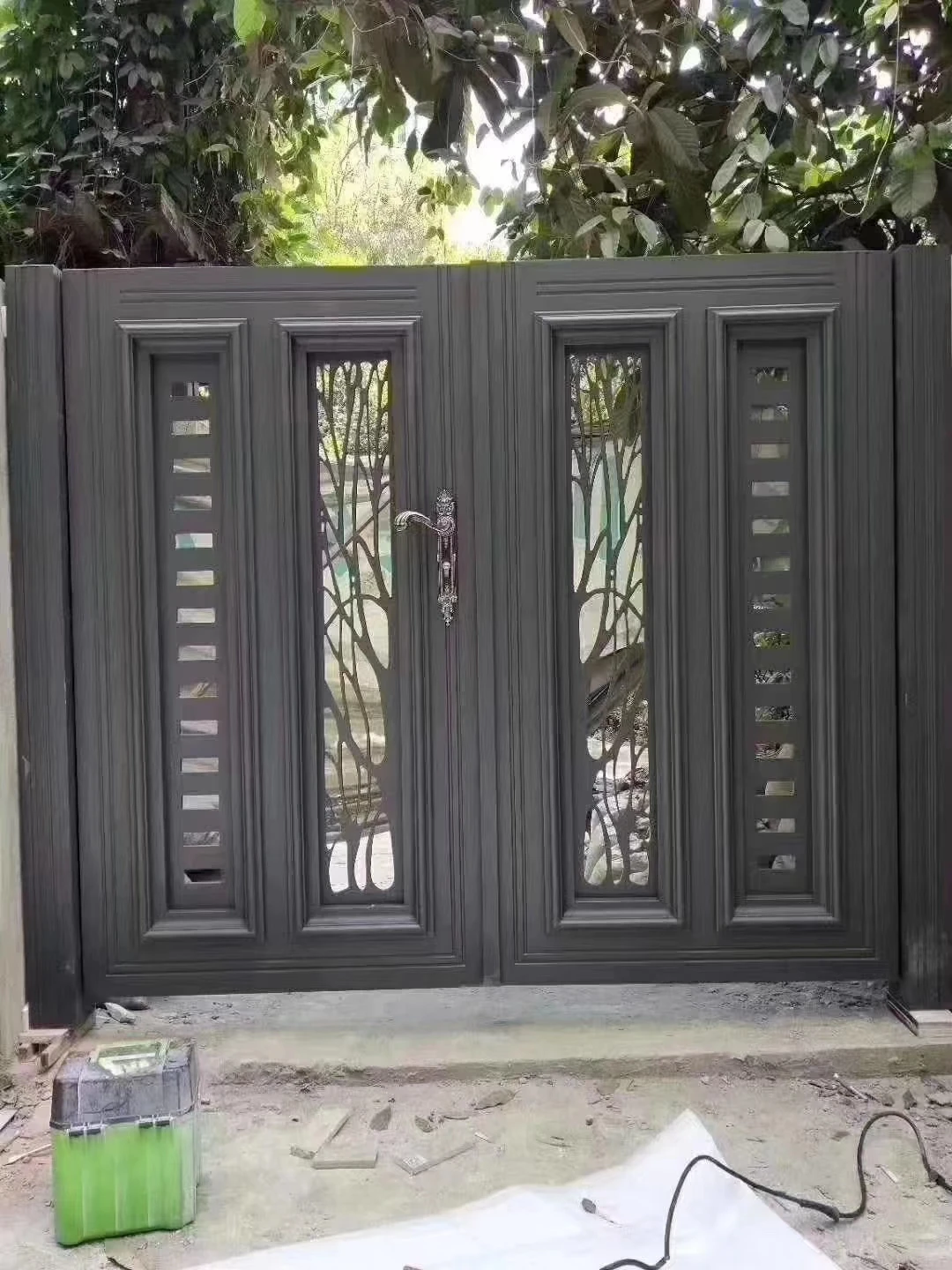 Aluminum Fancy Gate Villa Courtyard Home Electric Folio Chinese ...