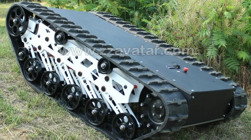 Robot Chassis Vehicle All Terrain Undercarriage Rubber Caterpillar ...