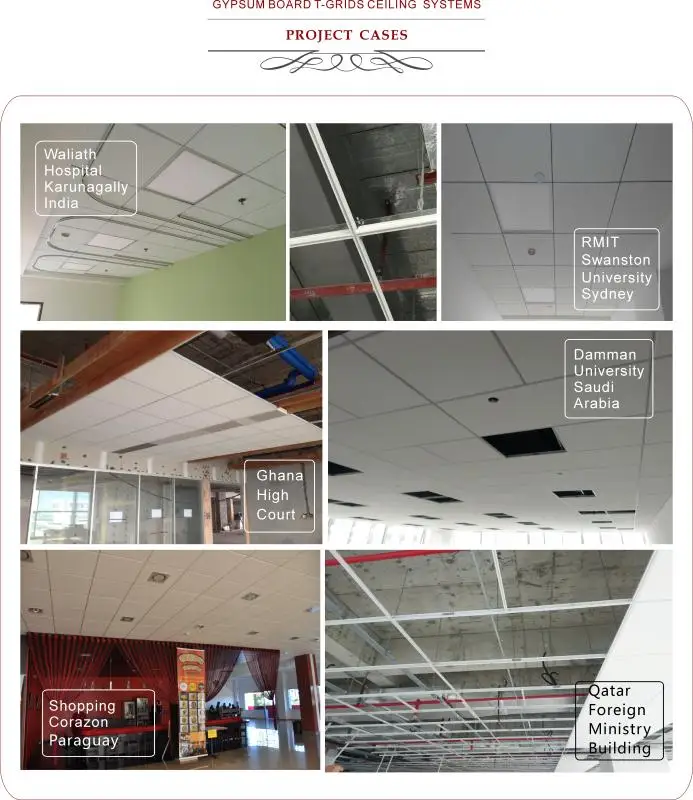 T-bar Grid Metal Stud Channel Accessories and PVC Ceilings