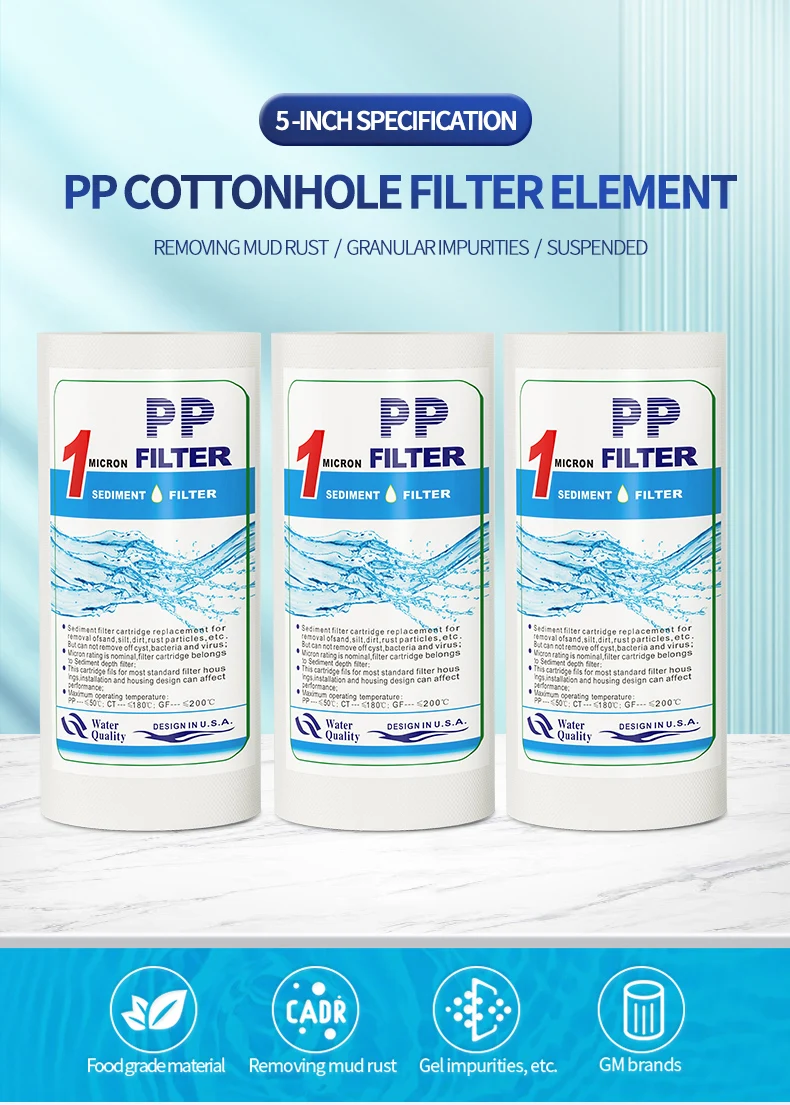 5-Inch Sediment Melt Blown PP Cotton Filter Cartridge Electric Whole ...