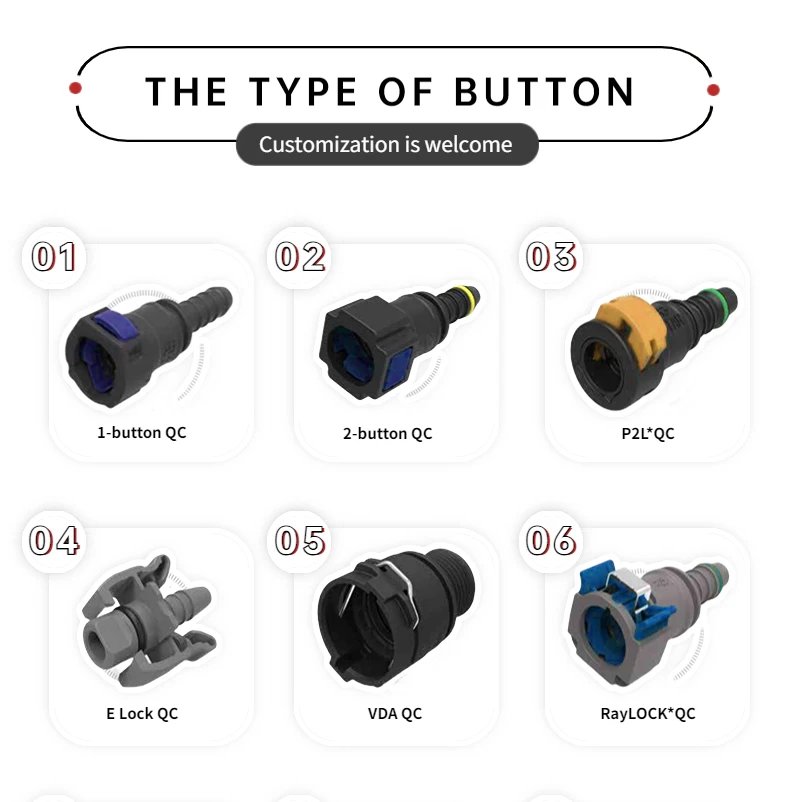 Sae J2044 6.3mm 135 Degree Fuel Quick Connector For Auto Spare Parts ...