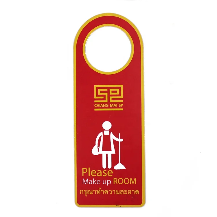 Hotel Room Amenities Set - Eco-Friendly Plastic Door Signs