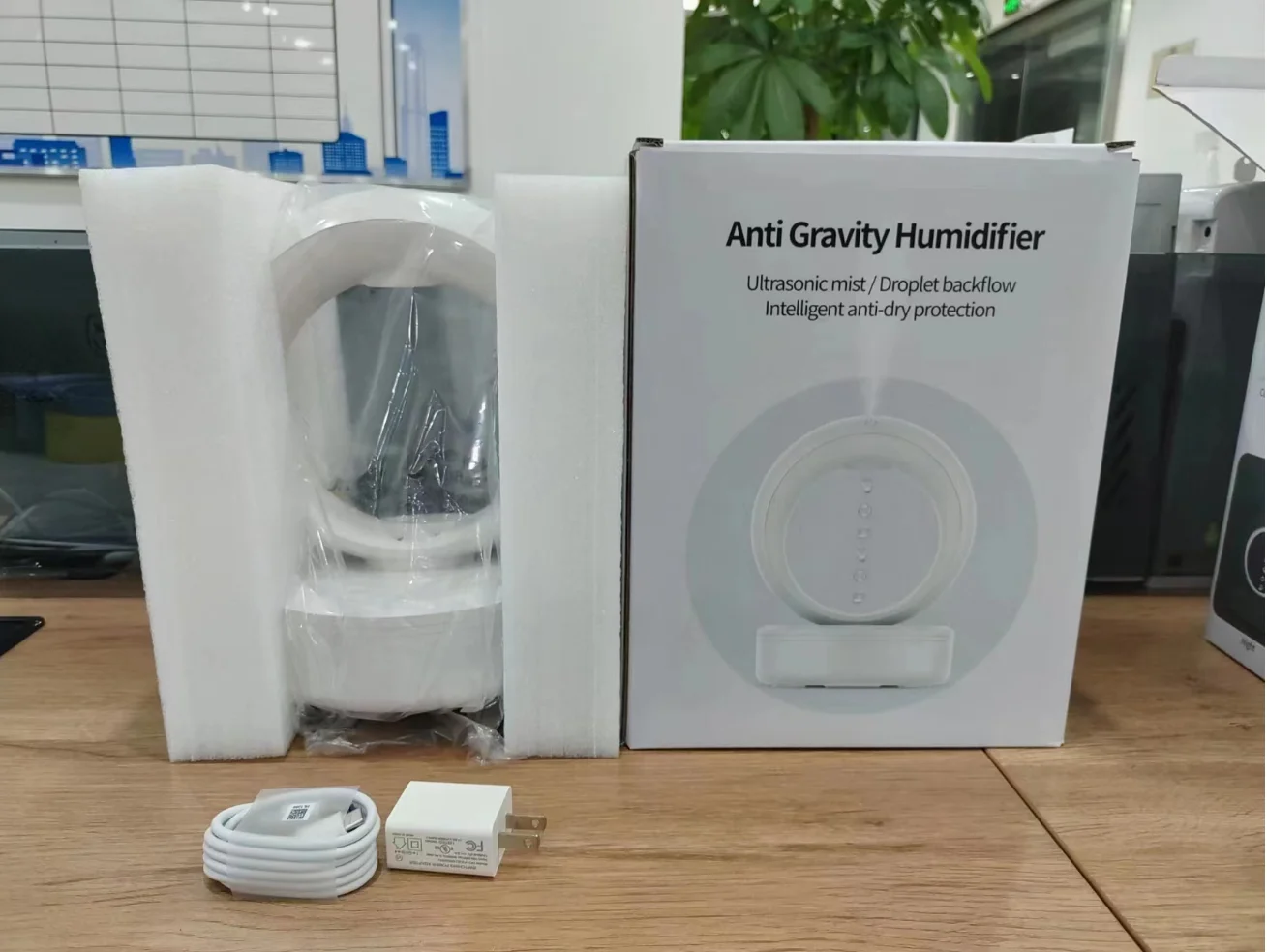 New Design Liviningroom Water Droplet Air Humidifier 400ml Anti Gravity ...