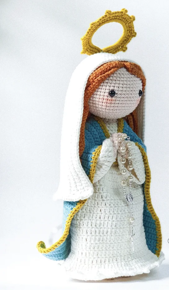 Crochet Virgin Mary Amigurumi Doll - Christian Stuffed Toy for Kids ...