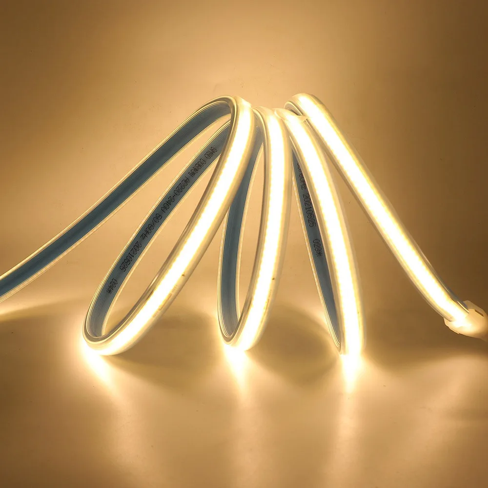 Ac 220v Cob Led Strip 432leds 50m Warm White 3000k Led Tape Outdoor ...