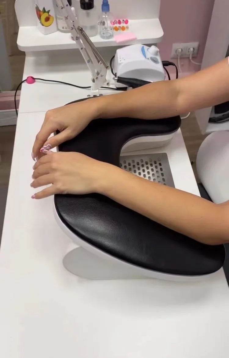 Luxury Foldable Nail Arm Rest - Microfiber Leather Manicure Hand Pillow ...