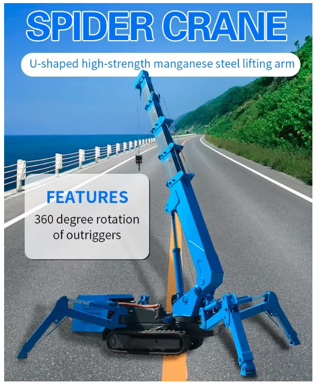 Spider Crane 8 Ton Load Telescopic Boom Mobile Lifting Machine| Alibaba.com
