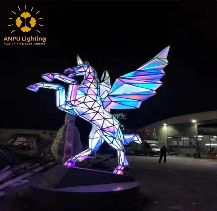Pegasus Christmas 2022 3d Led Decoration Fly Horse Animal Artist New ...