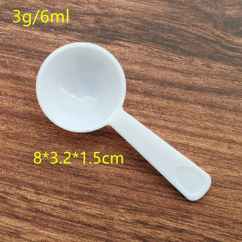 1.5g 3ml Powder Measuring Spoon 3g 6ml Disposable White Plastic Spoon ...
