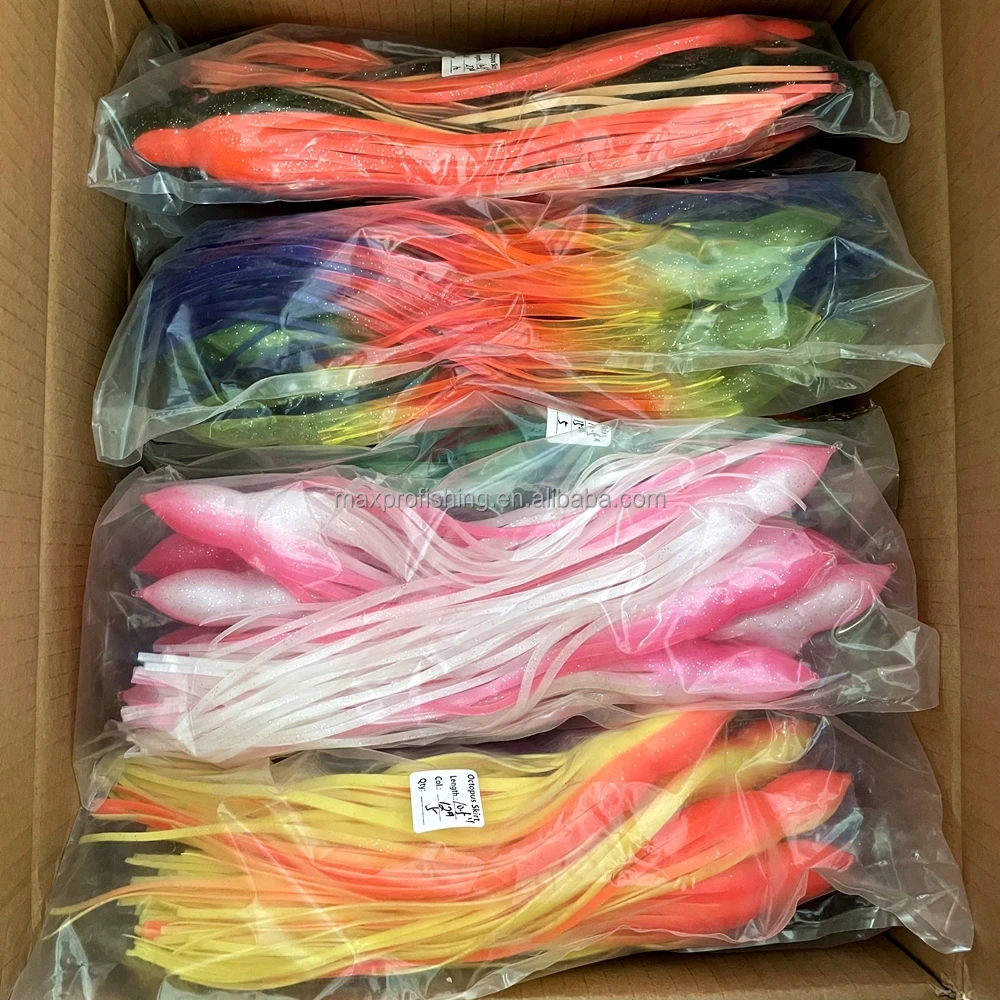 UV Enhanced Soft Plastic Trolling Lures for Big Game Fishing