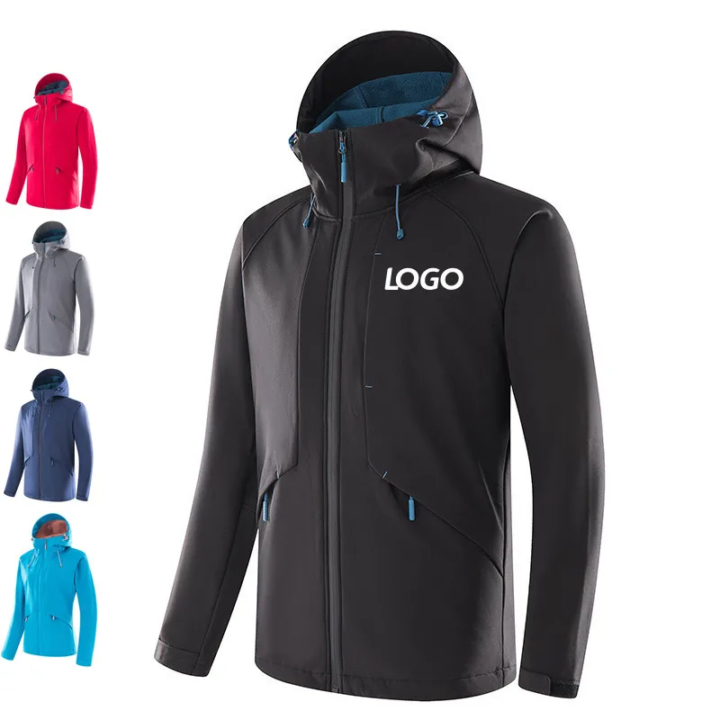 Custom LOGO Winter Warm Thick Hooded Windproof Waterproof Jacket Soft ...