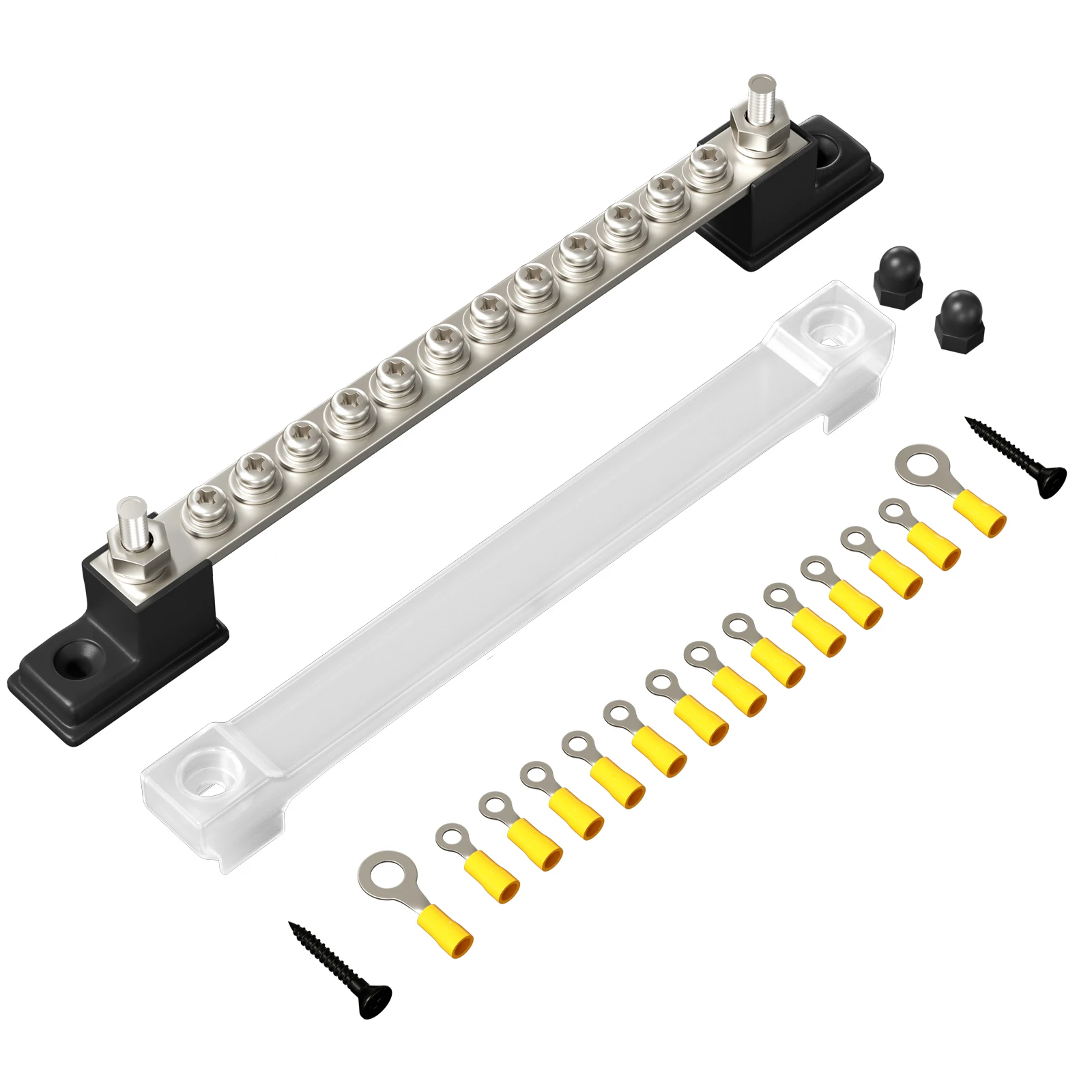 12 Way Terminal Studs 12 Volt Power Distribution Block Battery Mini Bus ...